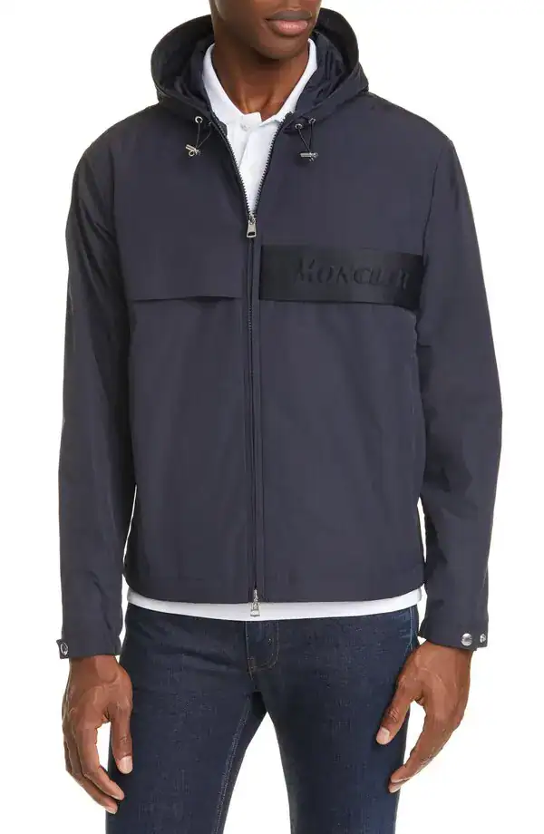 MONCLER モンクレール BENOIT ナイロンジャケット ネイビー Moncler Benoit Water Resistant Hooded Jacket - Dark Blue